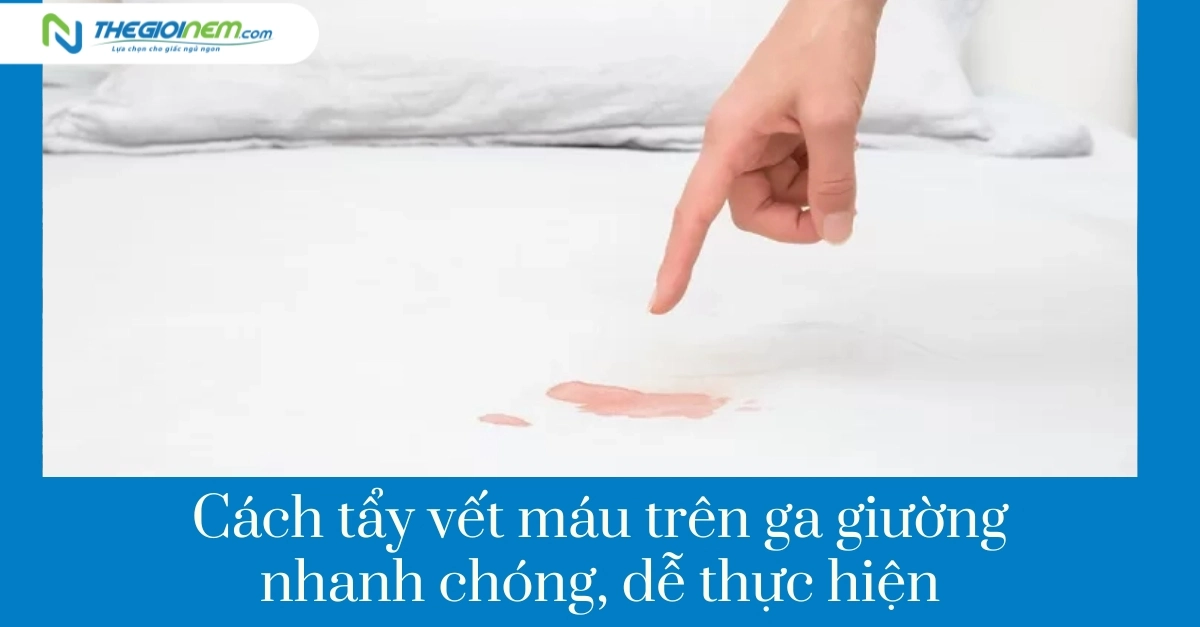 Cách tẩy vết máu trên ga giường nhanh chóng, dễ thực hiện | Thế Giới Nệm